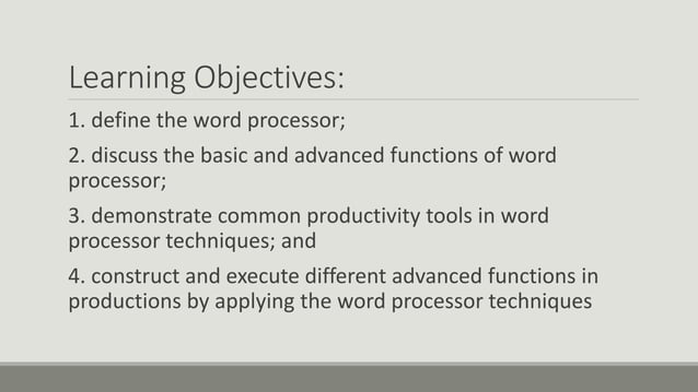 LESSON-4-Word-Processor.pptx | Desktop Publishing | Computer Software and Applications
