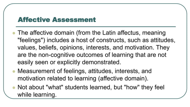Lesson-4__AFFECTIVE-ASSESSMENt uiajhJXKB | PPTX | Educational ...