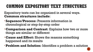 Comprehensive Guide to Expository Text Structures and Writing for Grade ...