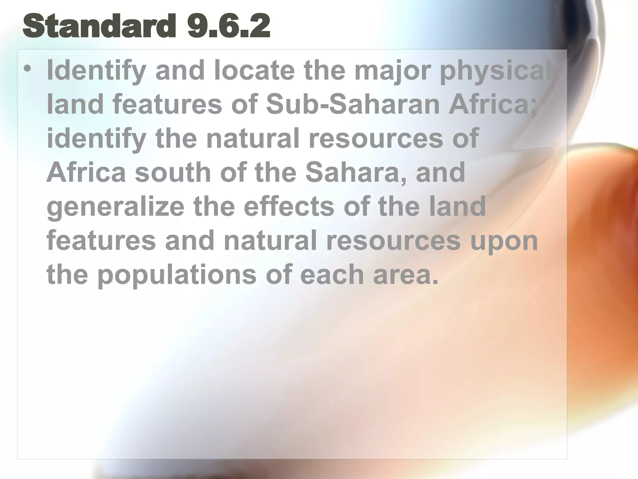 The Physical Features of Sub Saharan Africa | PPT