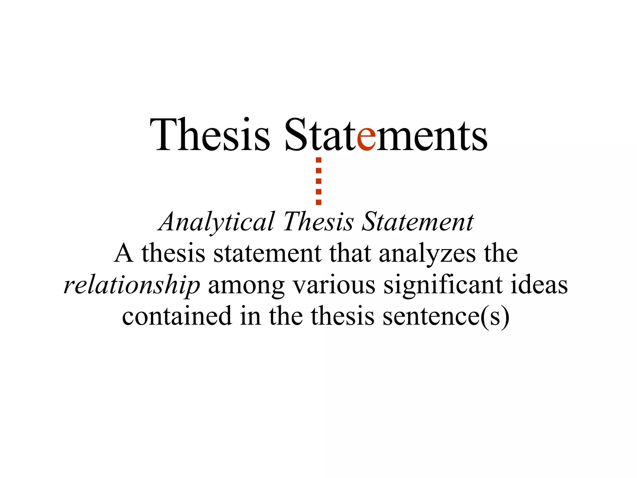 Lesson 5: Thesis Statements | PPT