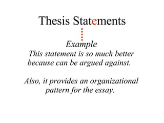 Lesson 5: Thesis Statements | PPT