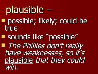 Lesson 5 Vocabulary | PPT