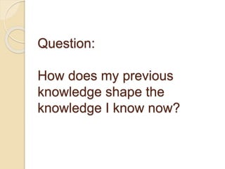 Comparing Insights with Previous Learnings | PPTX