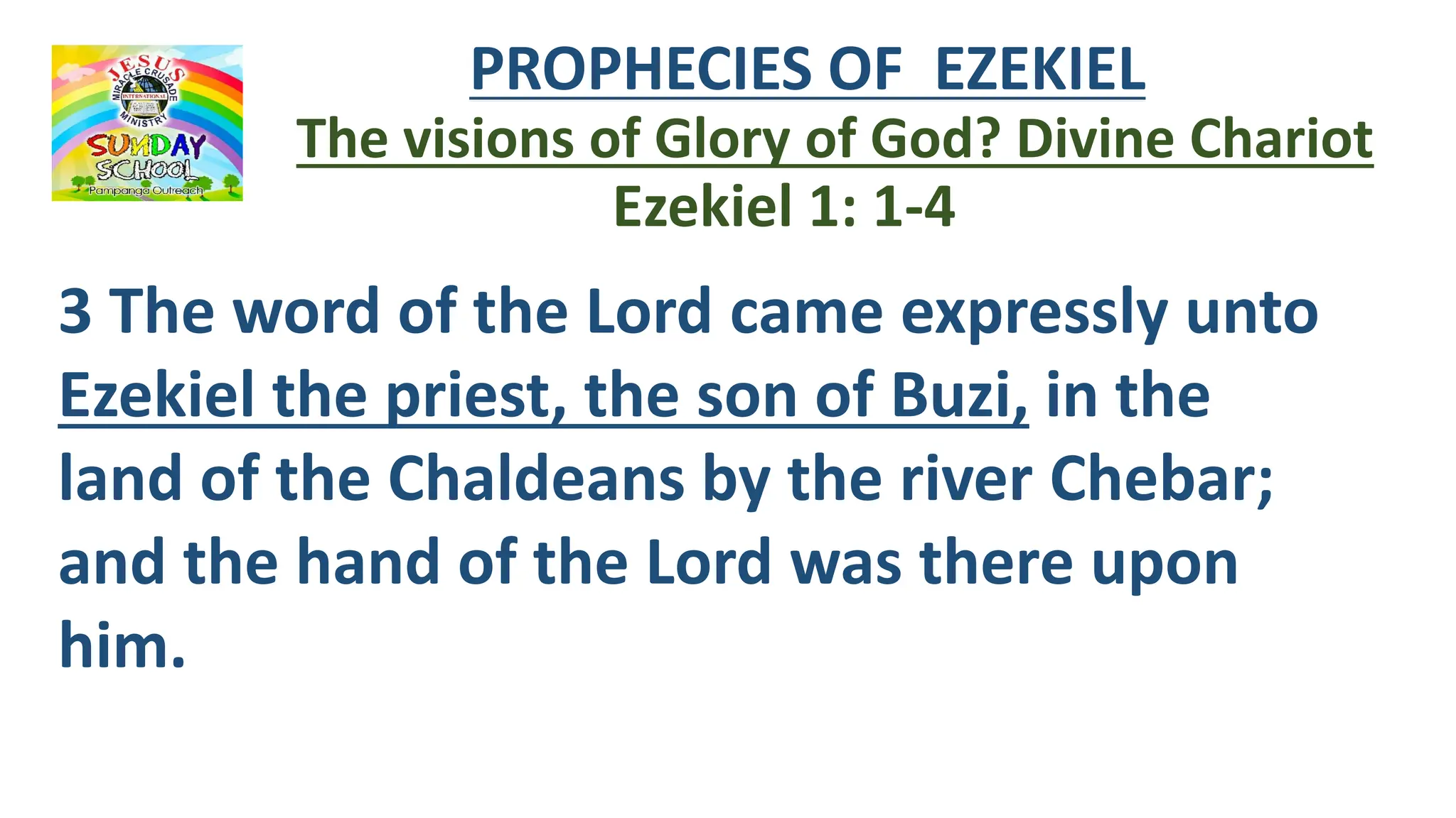 LESSON 6 BIBLE EZEKIEL DANIEL JEREMIAH A | PPT