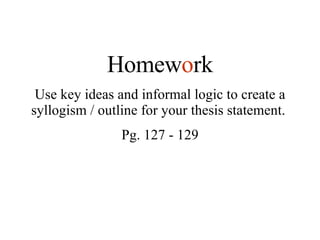 Lesson 6: Informal Logic | PPT