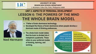 Lesson-6-The-Powers-of-the-Mind Personality | PPTX