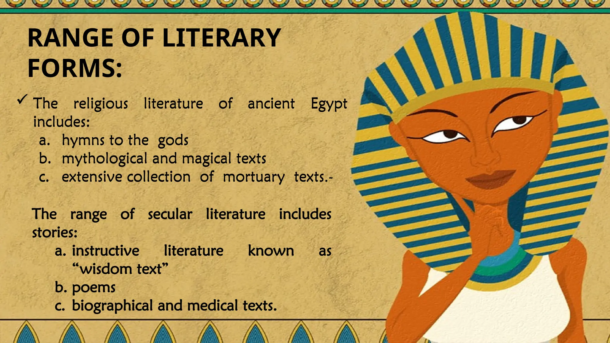 LESSON-6_INTRODUCTION-TO-EGYPTIAN-LITERATURE.pptx | Religion & Spirituality