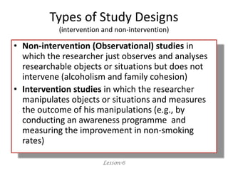 Lesson 6 research methodology | PDF