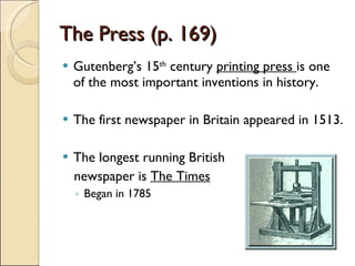 Lesson 6 The Media In Britain | PPT