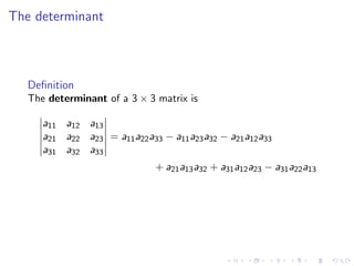 Lesson 7: Determinants II | PPT