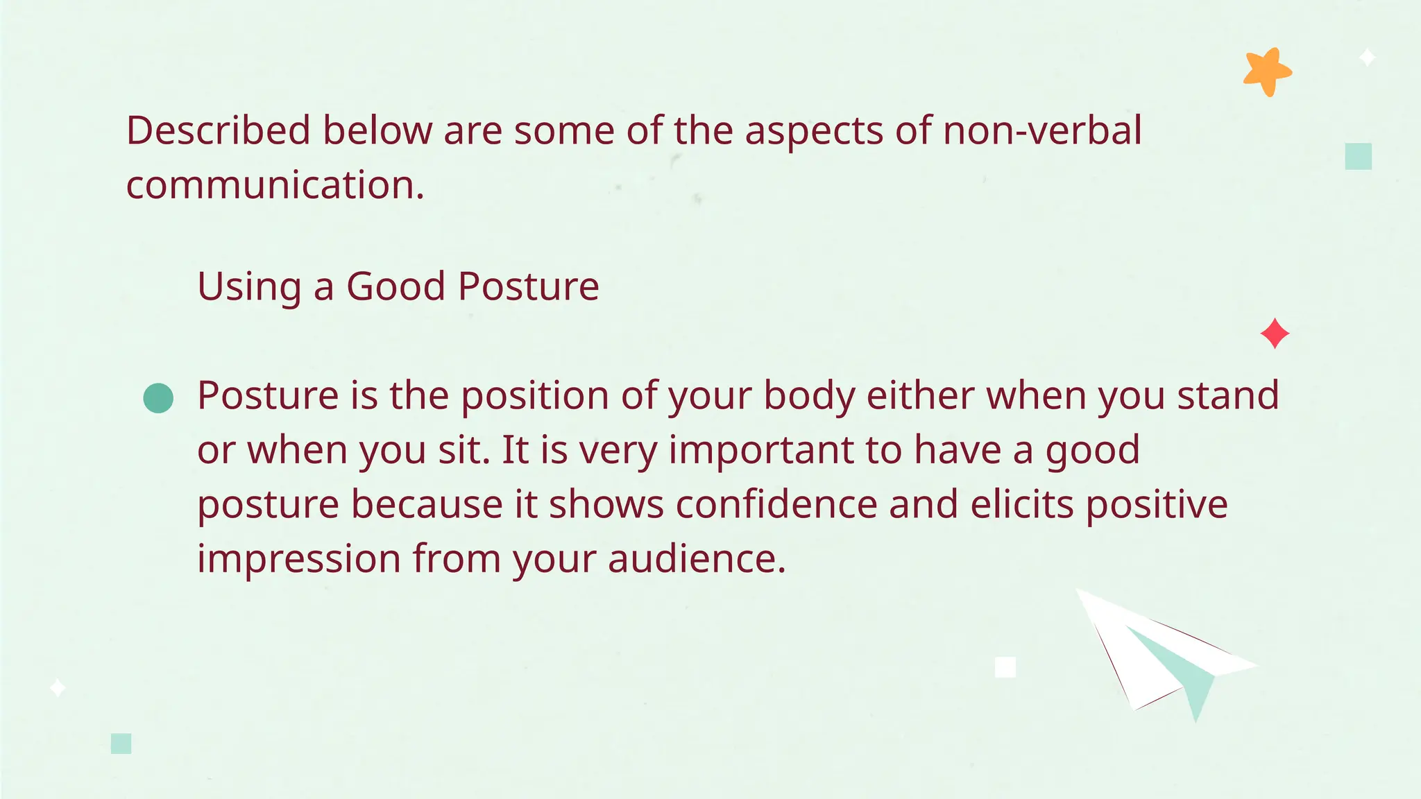 NON VERBAL COMMUNICATION (Oral Communication 2) | PPTX