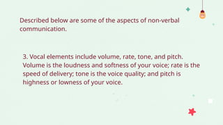 NON VERBAL COMMUNICATION (Oral Communication 2) | PPT