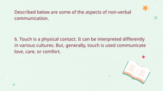 NON VERBAL COMMUNICATION (Oral Communication 2) | PPTX