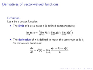 Lesson 7: Vector-valued functions | PDF