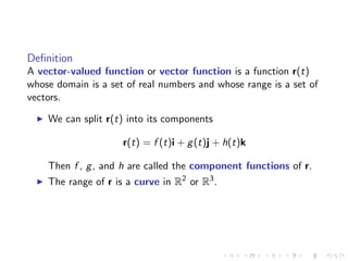 Lesson 7: Vector-valued functions | PDF