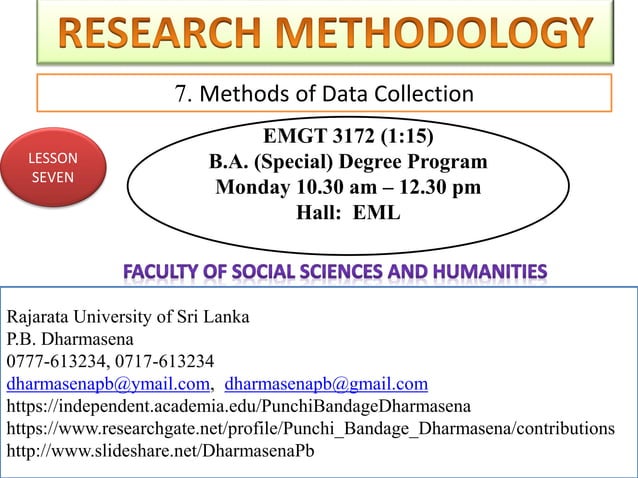Lesson 7 methods of data collection | PPT