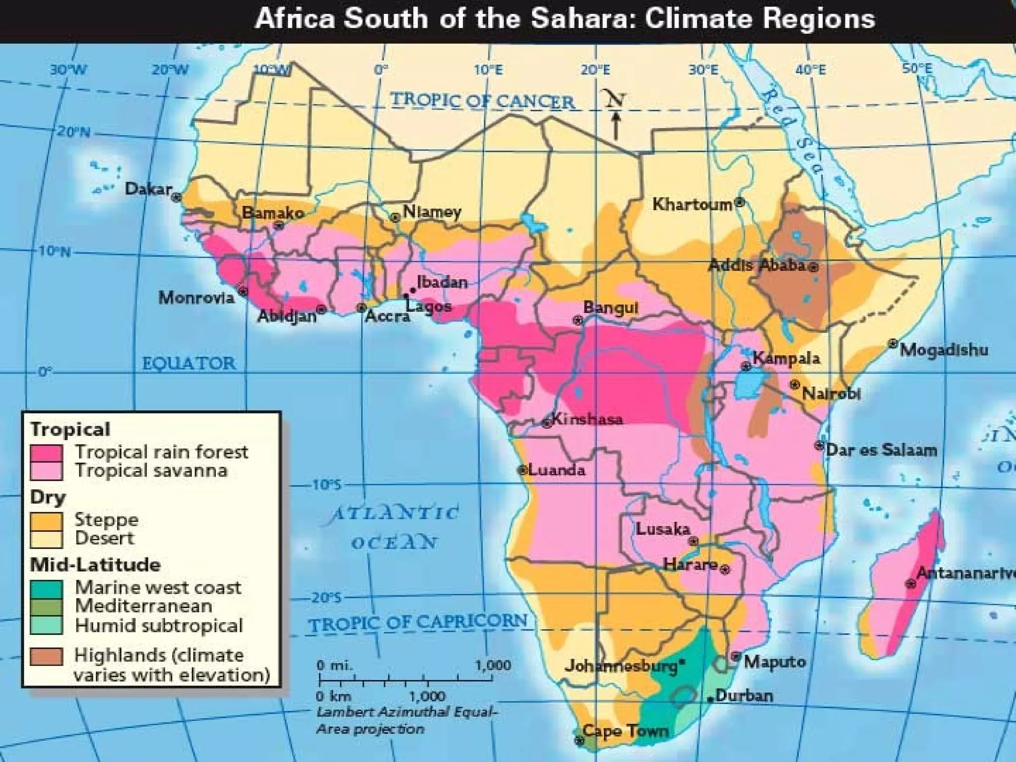 Climate And Vegetation of Africa South of the Sahara | PPT | Free Download