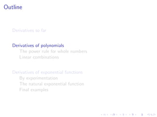 Lesson 8: Derivatives of Polynomials and Exponential functions | PDF
