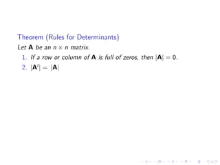 Lesson 8: Determinants III | PDF