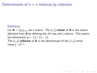 Lesson 8: Determinants III | PPT
