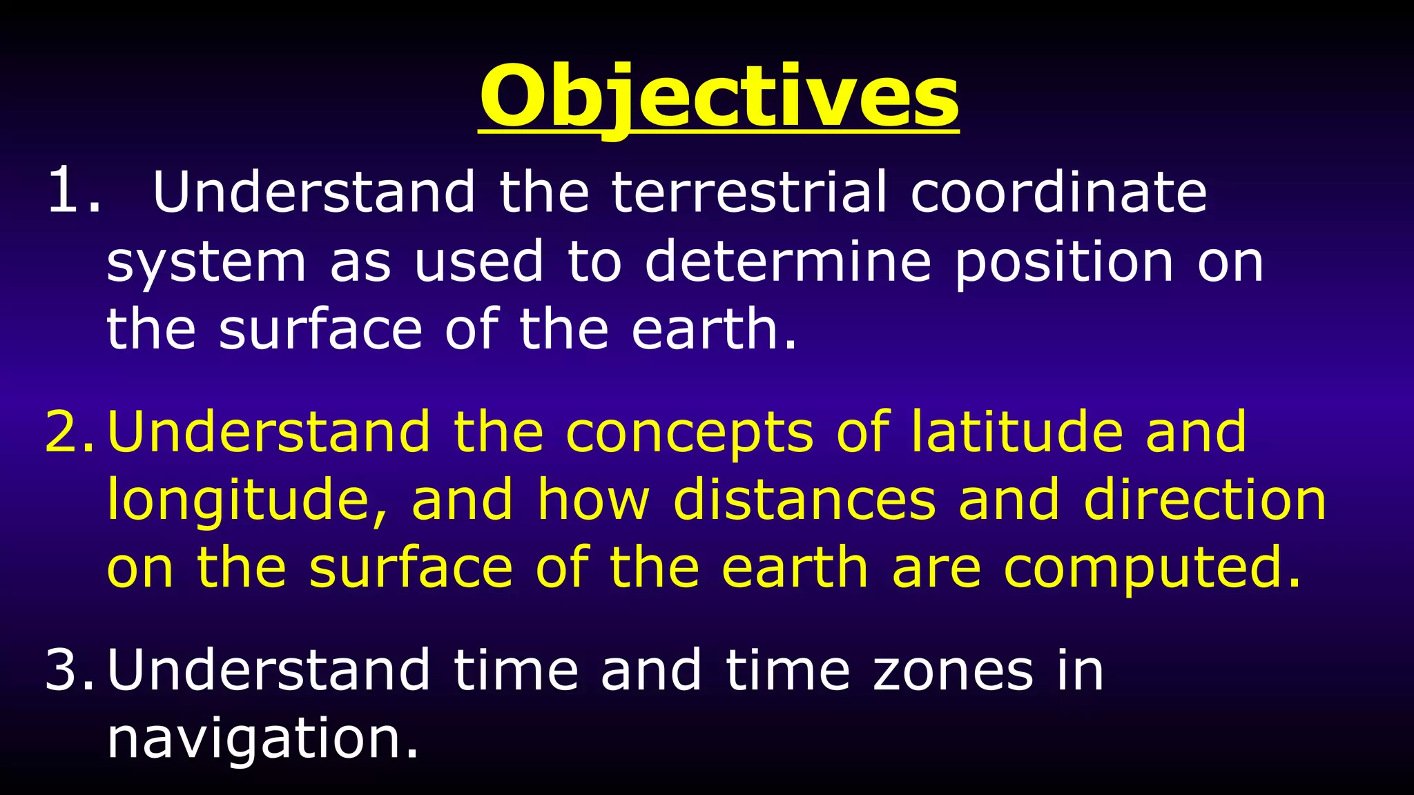 Lesson 8 - Navigation and time | PPT | Geography | Science