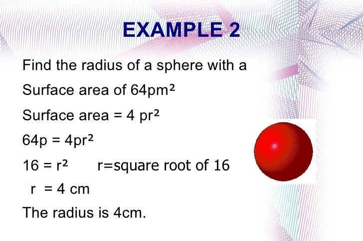 Lesson 8 4 Surface Area Of A Sphere