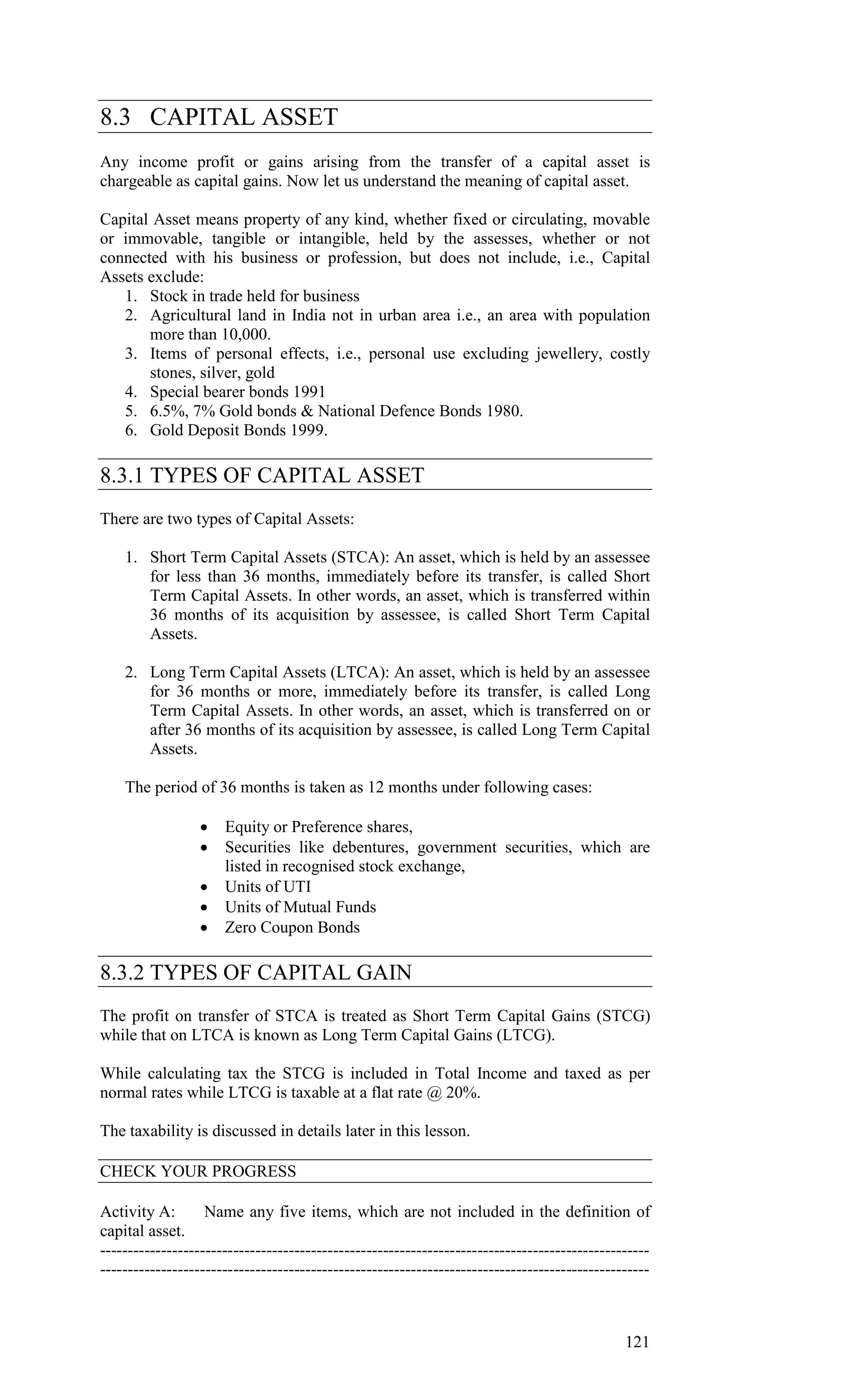 Lesson 8 capital-gains | PDF