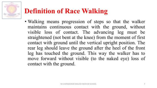 lesson-8 RACE WALKING.pptx | Track and Field | Sports
