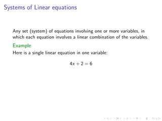 Lesson 9: Gaussian Elimination | PPT