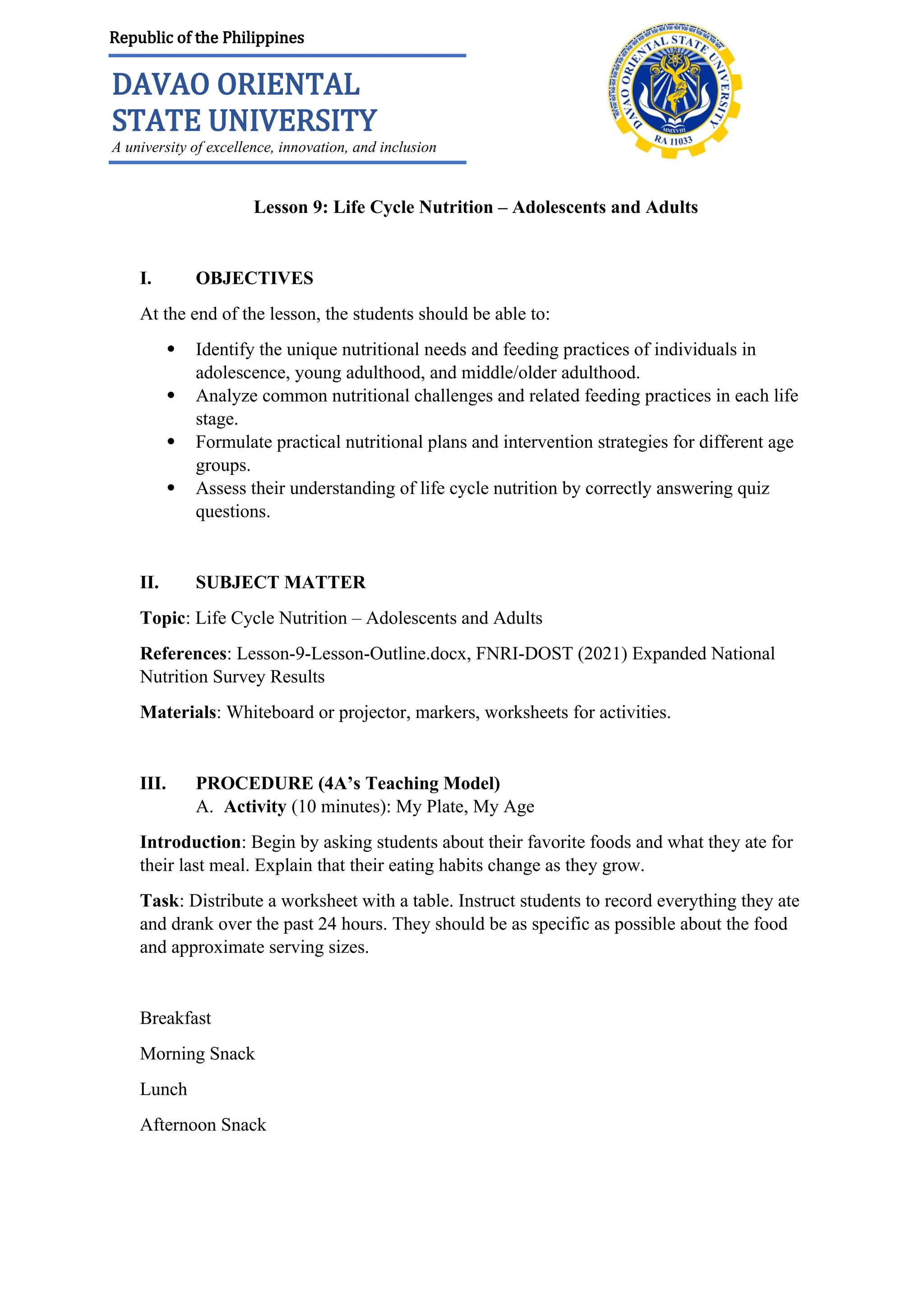 Lesson-9-Life-Cycle-Nutrition-Adolescents-and-Adults-.docx