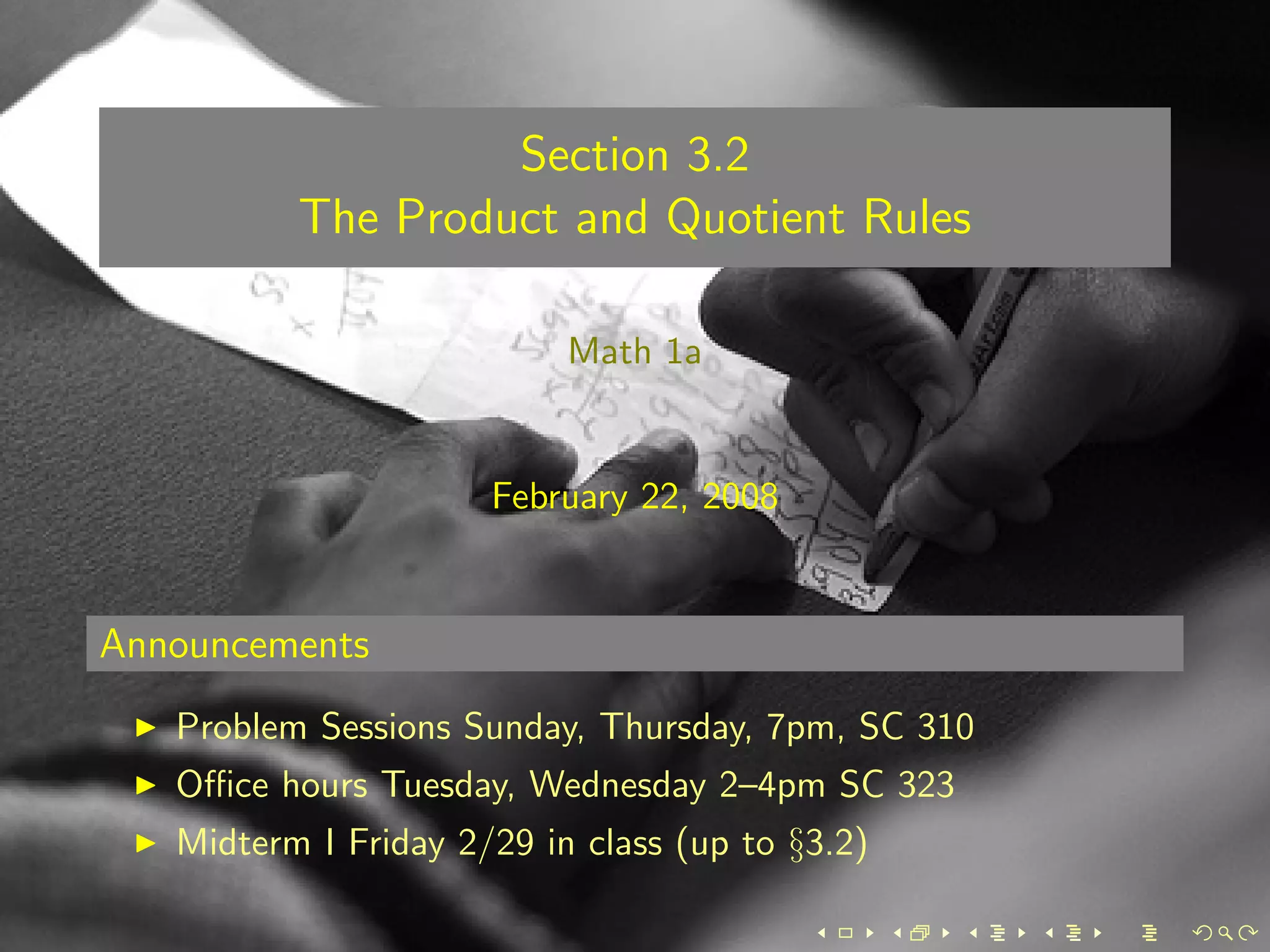 Lesson 9: The Product and Quotient Rule | PDF