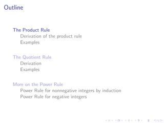 Lesson 9: The Product and Quotient Rule | PDF