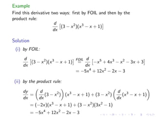 Product Rule Examples