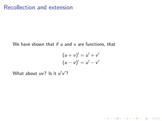 Quotient Rule U V