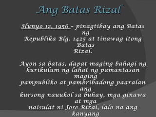 Lesson buhay ni rizal | PPT