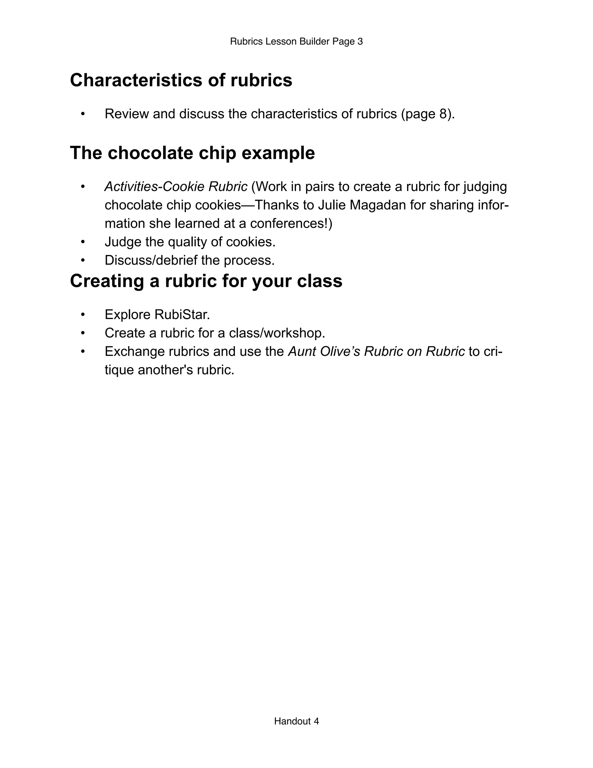 Lesson Builder Handout | PPT