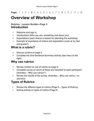 Lesson Builder Handout | PPT