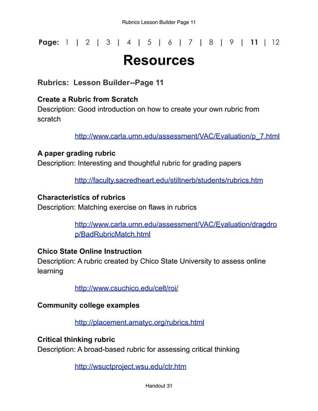 Lesson Builder Handout | PPT