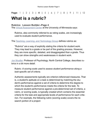 Lesson Builder Handout | PPT