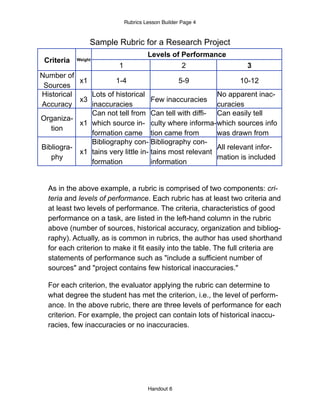 Lesson Builder Handout | PPT