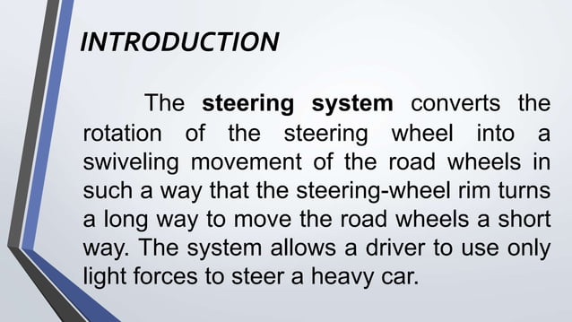 Lesson - Component Parts of Manual Steering System.pptx
