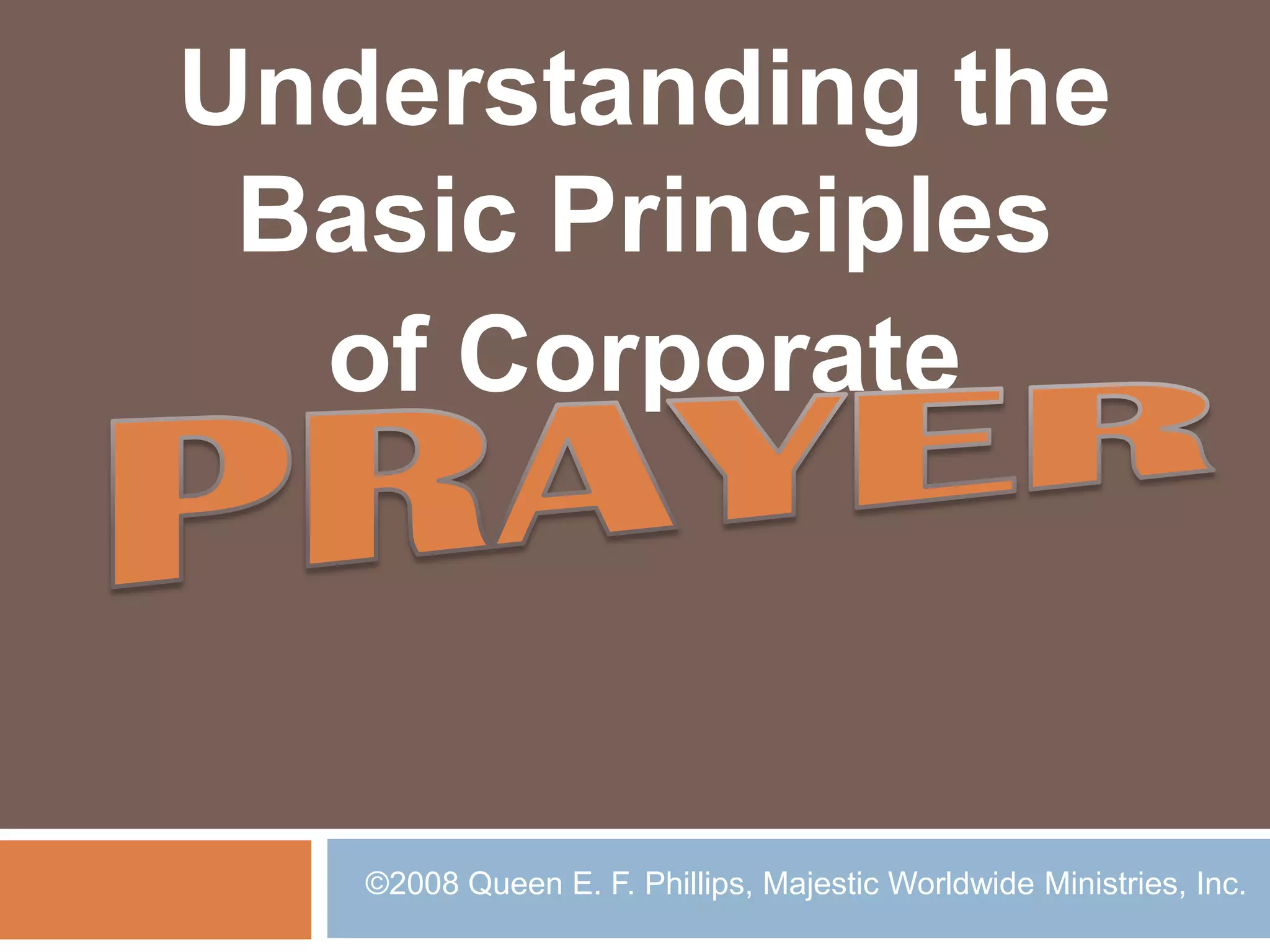 Principles of Corporate Prayer | PPTX