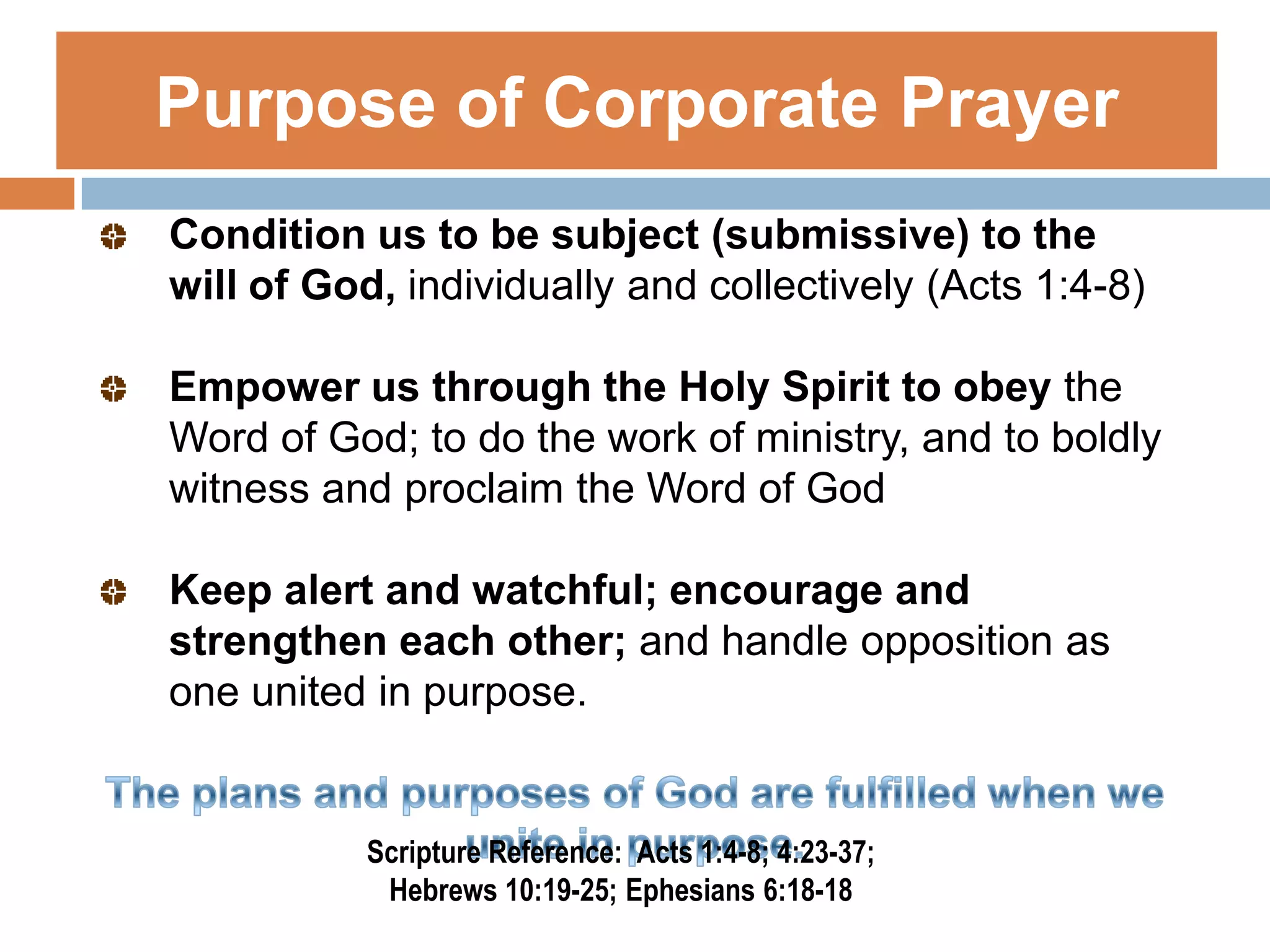 Principles of Corporate Prayer | PPTX