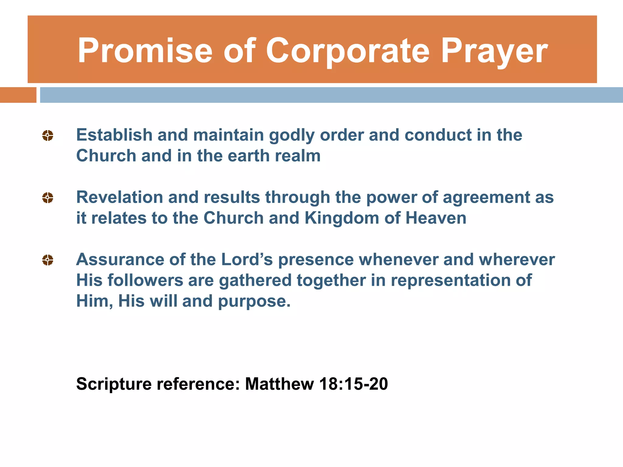 Principles of Corporate Prayer | PPTX