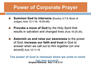 Principles of Corporate Prayer | PPTX