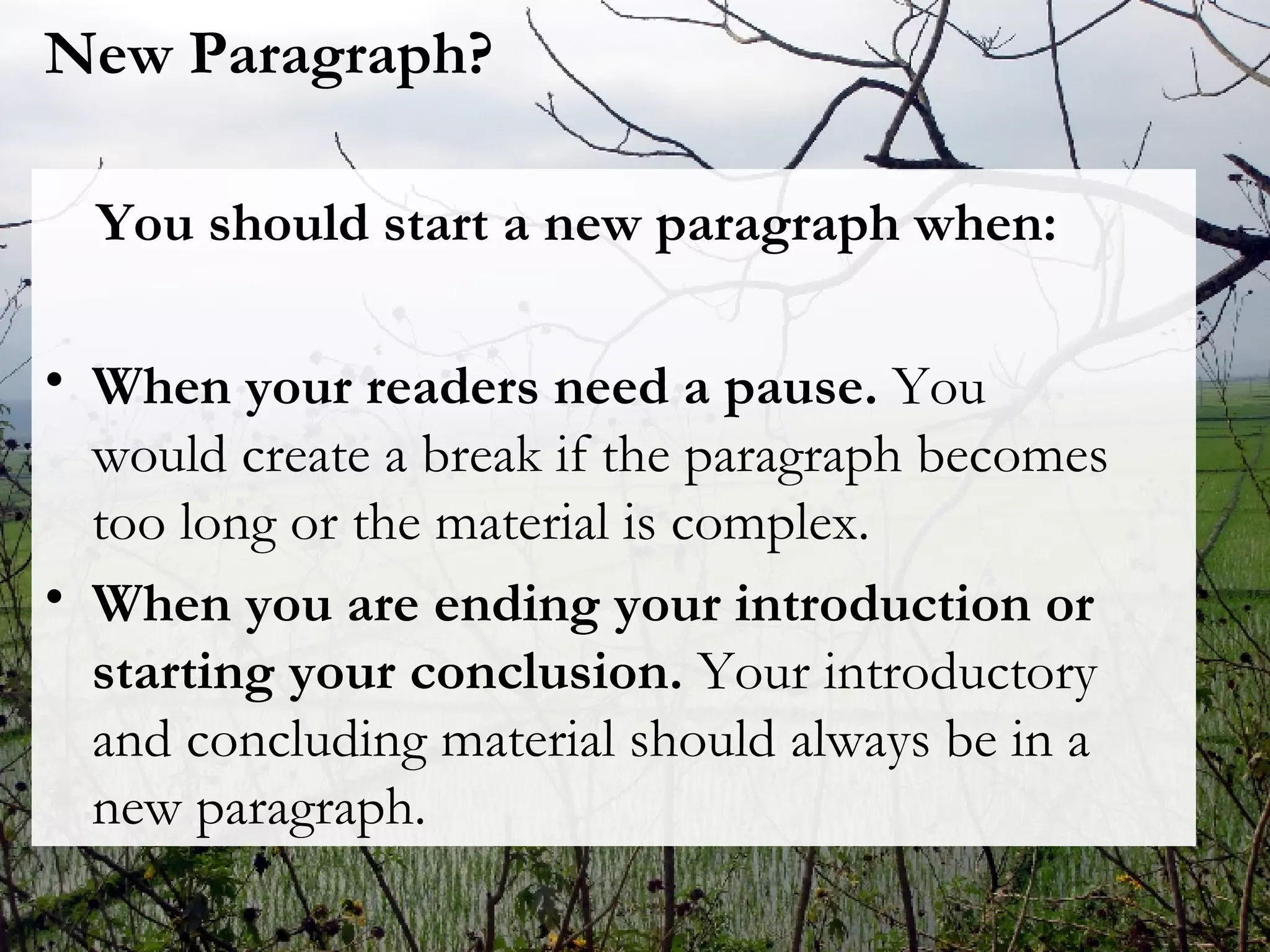 Lesson Four: Paragraphing | PPT