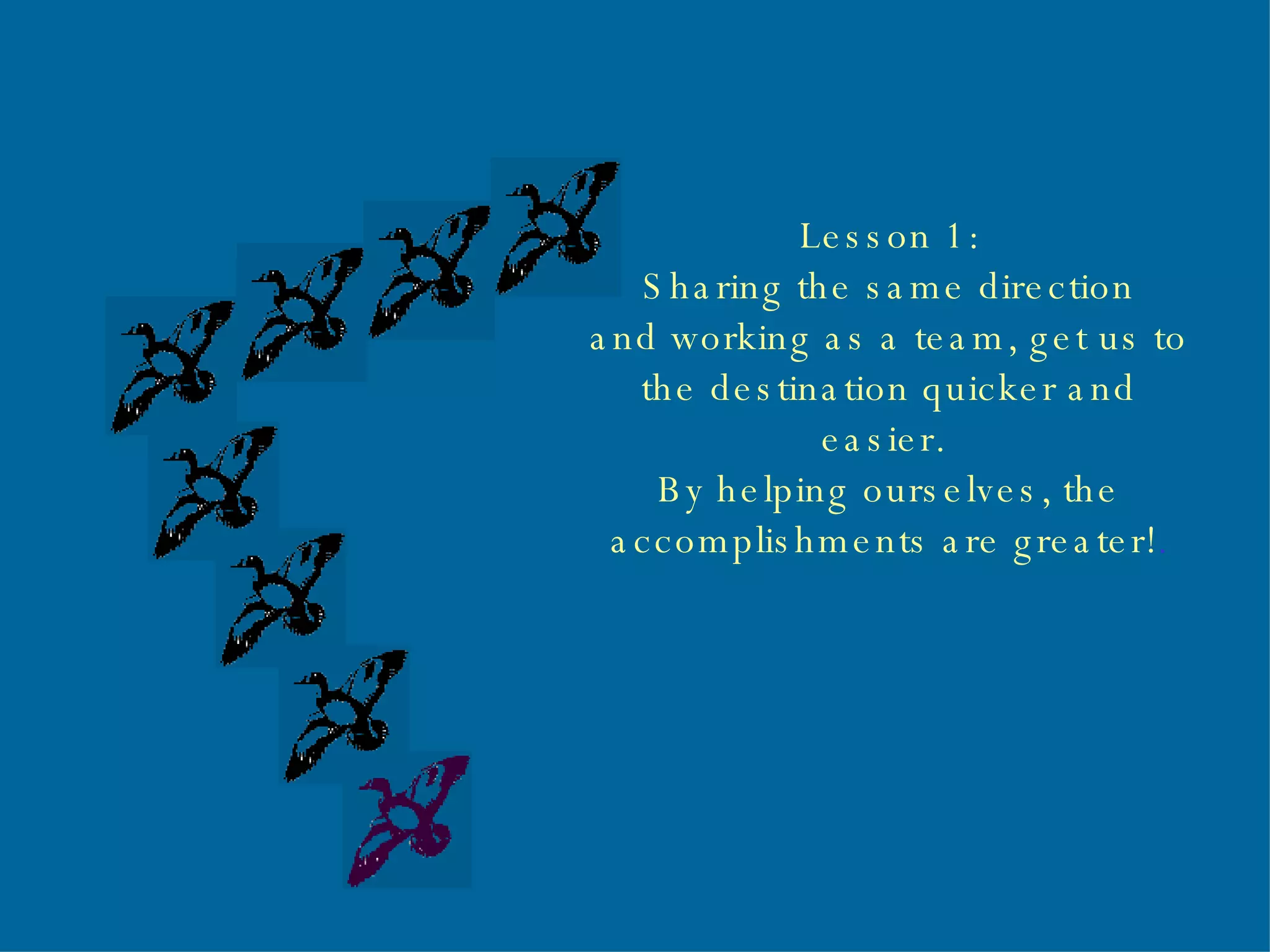 Lesson From The Wild Geese | PPS