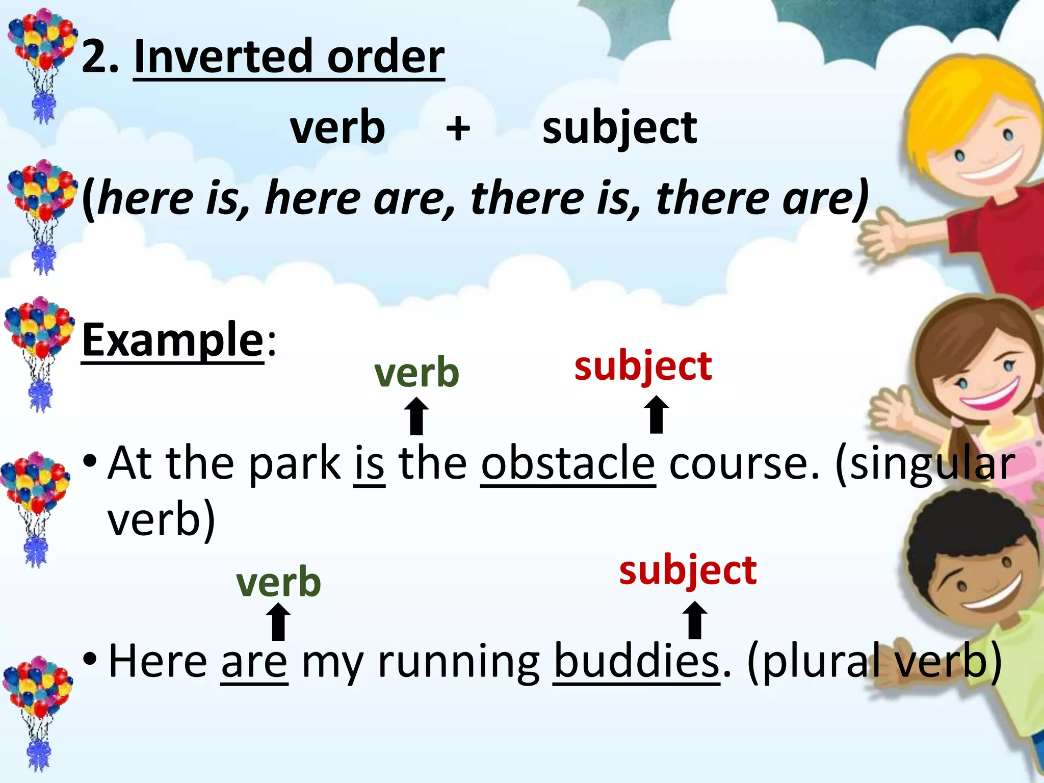 SUBJECT VERB AGREEMENT 5 | PPTX