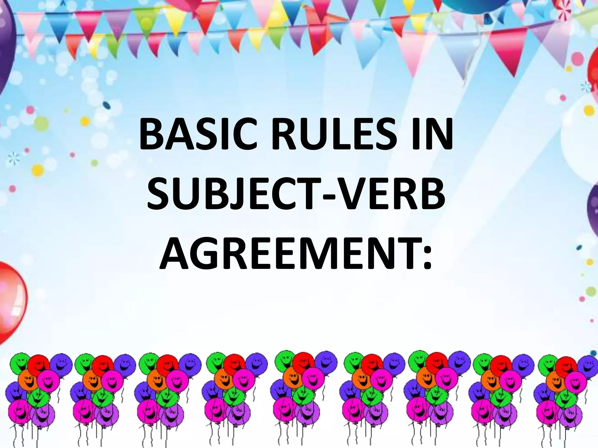 SUBJECT VERB AGREEMENT 5 | PPTX